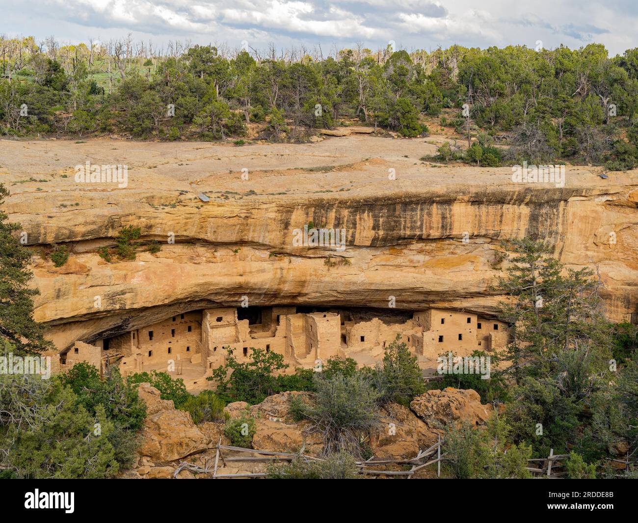 Sunny view of the historical Balcony House in Mesa Verde National Park ...