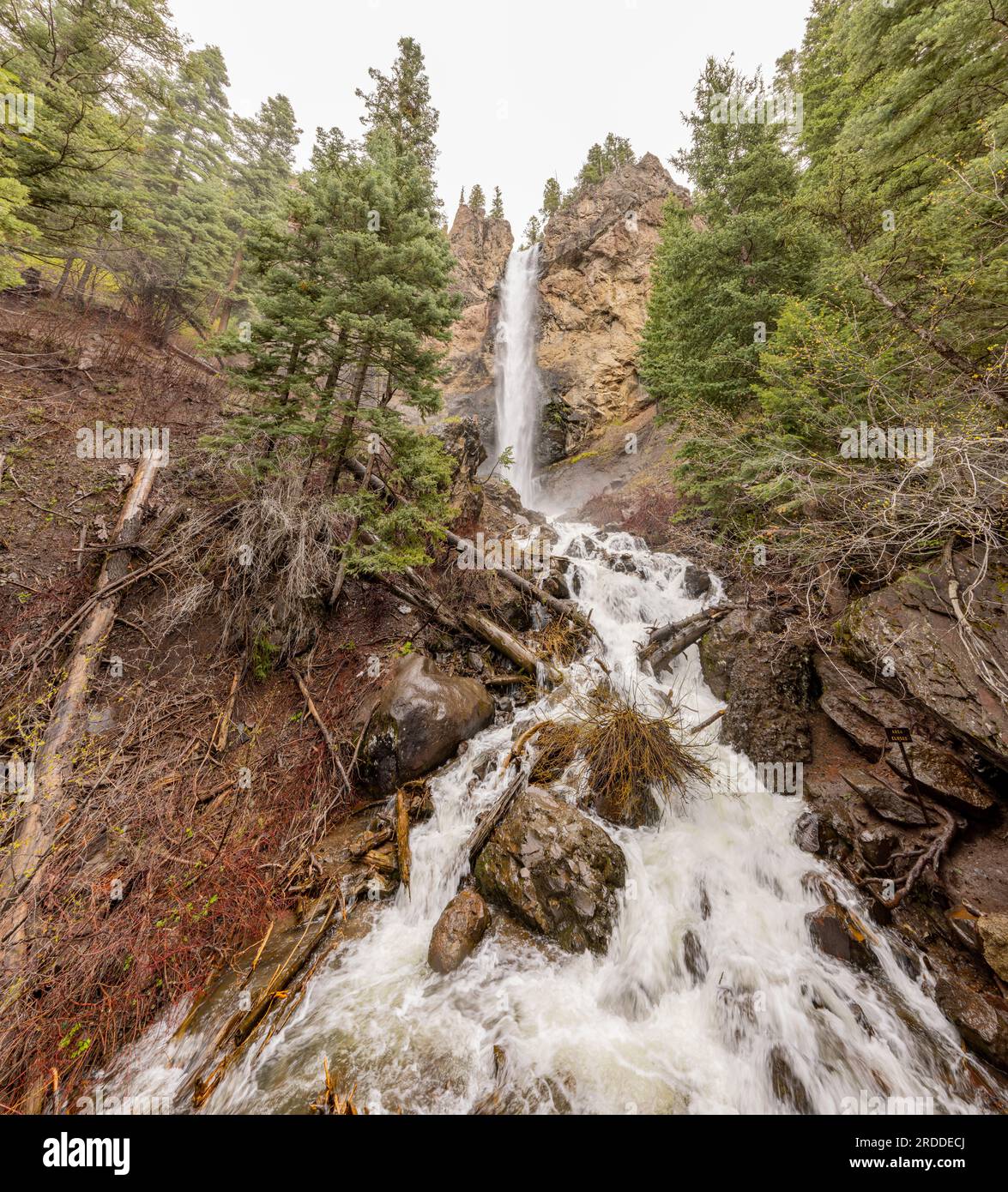 Daytime view of the landscape of Treasure Falls at Colorado Stock Photo ...