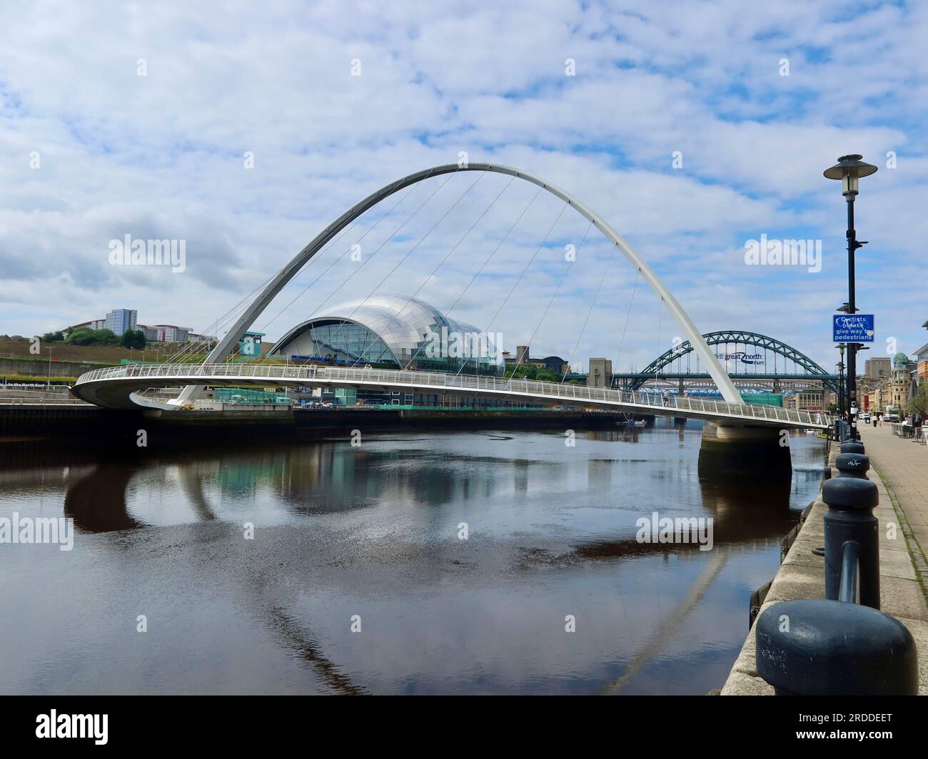 Newcastle, UK - 20 July 2023 : The Gateshead Millennium tilting bridge ...