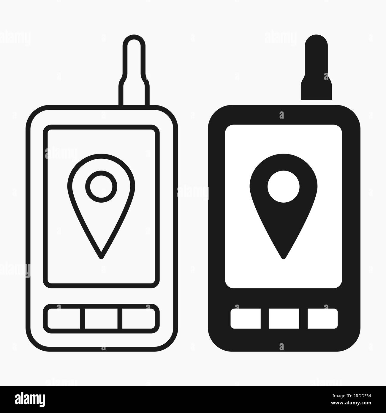 Portable Gps Navigation System Line Shape Icon Vector Flat Illustration Stock Vector Image And Art
