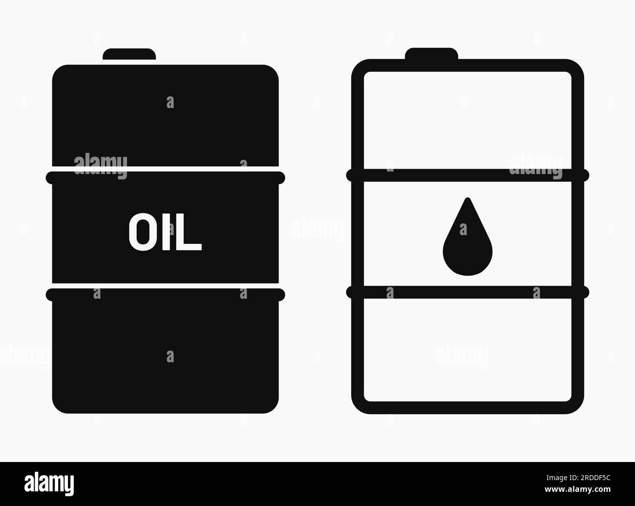 Oil Barrel Line Shape Icon Vector Flat Illustration Stock Vector Image