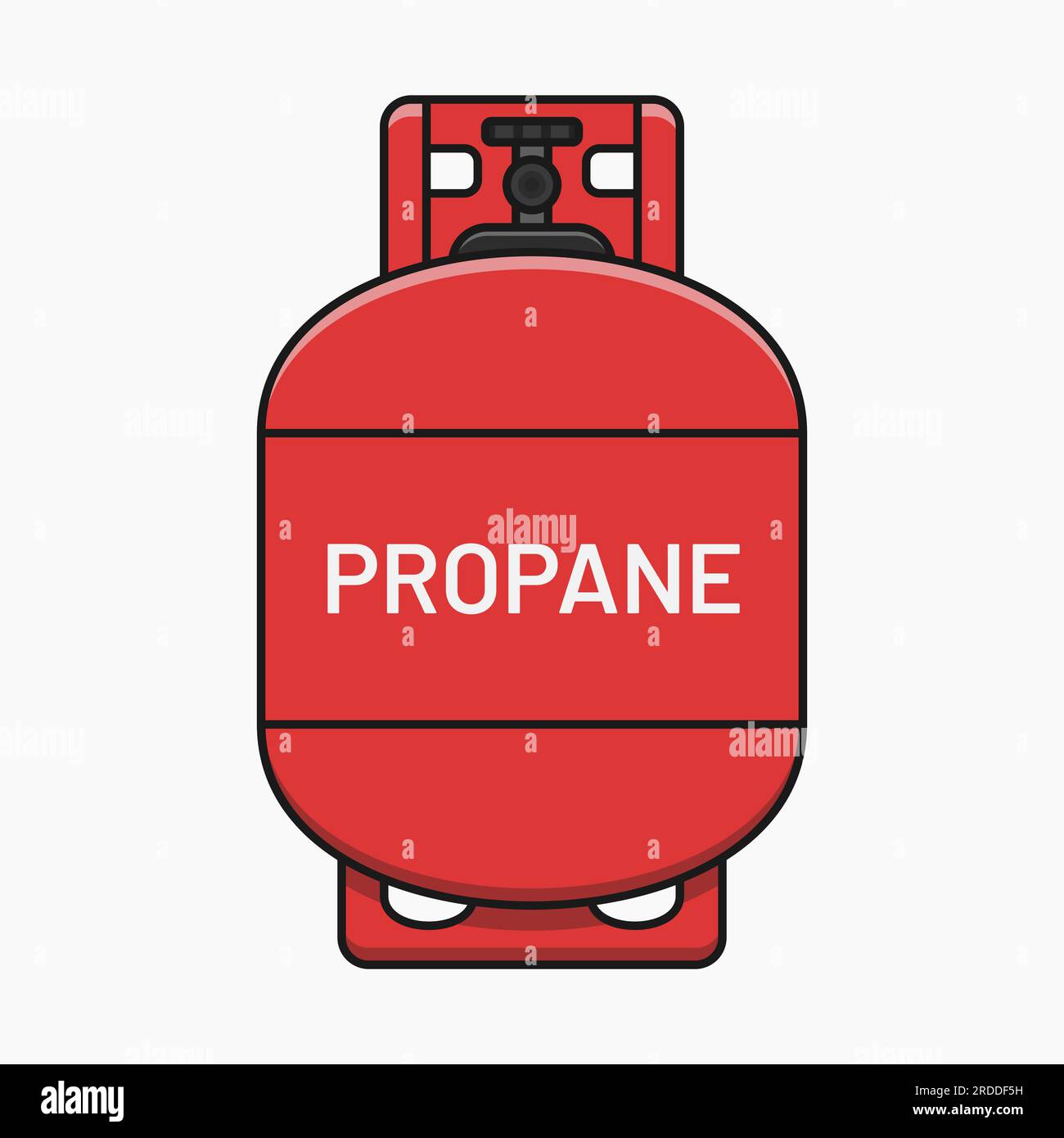 red propane gas tank on white background vector flat illustration Stock ...