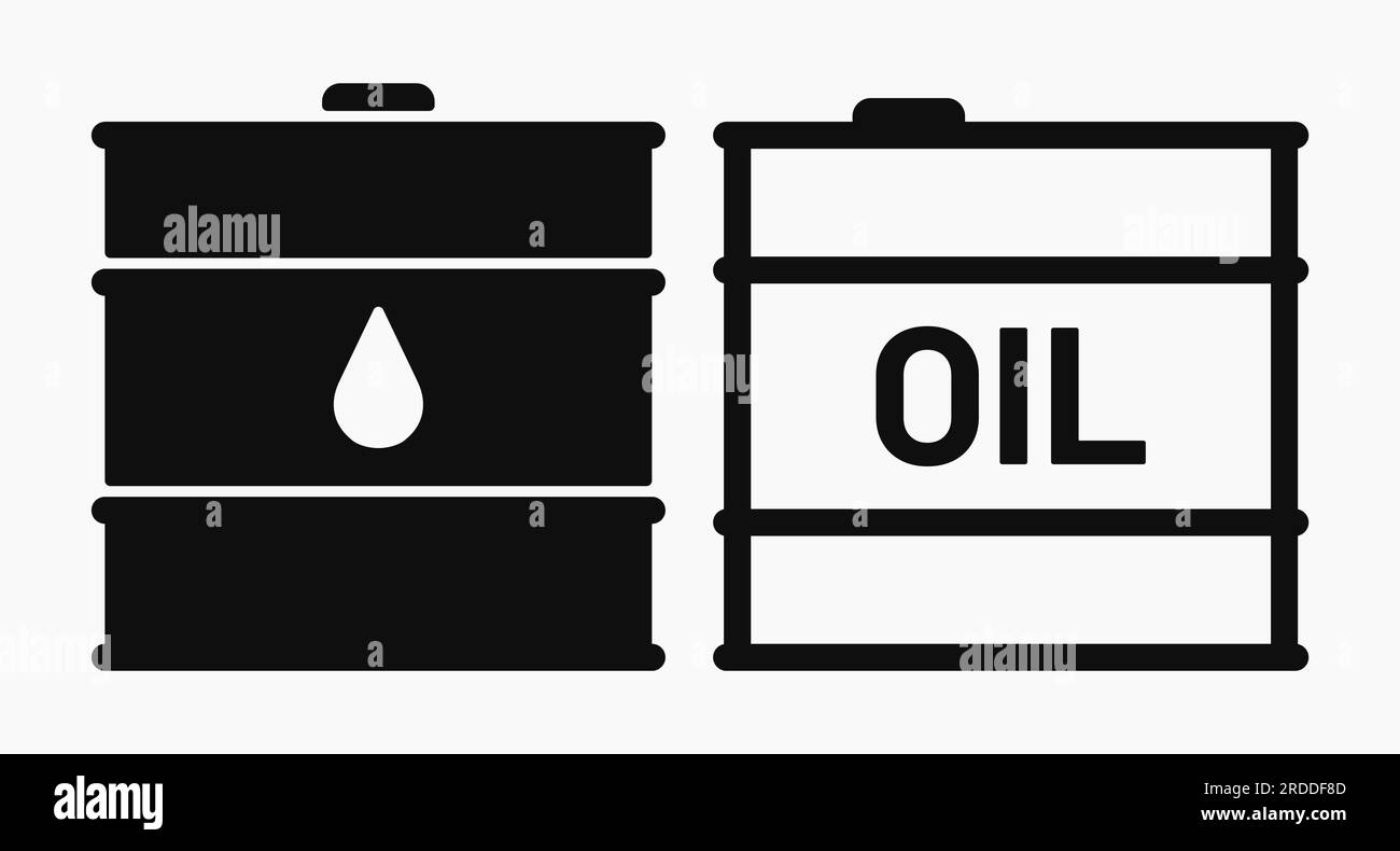 oil barrel line shape icon vector flat illustration Stock Vector Image ...
