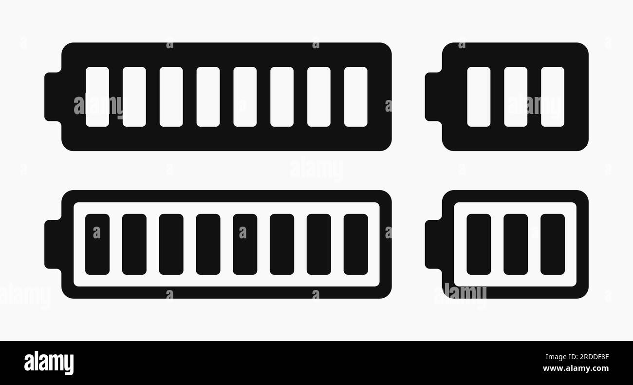 battery power accumulator line shape icon vector flat illustration ...