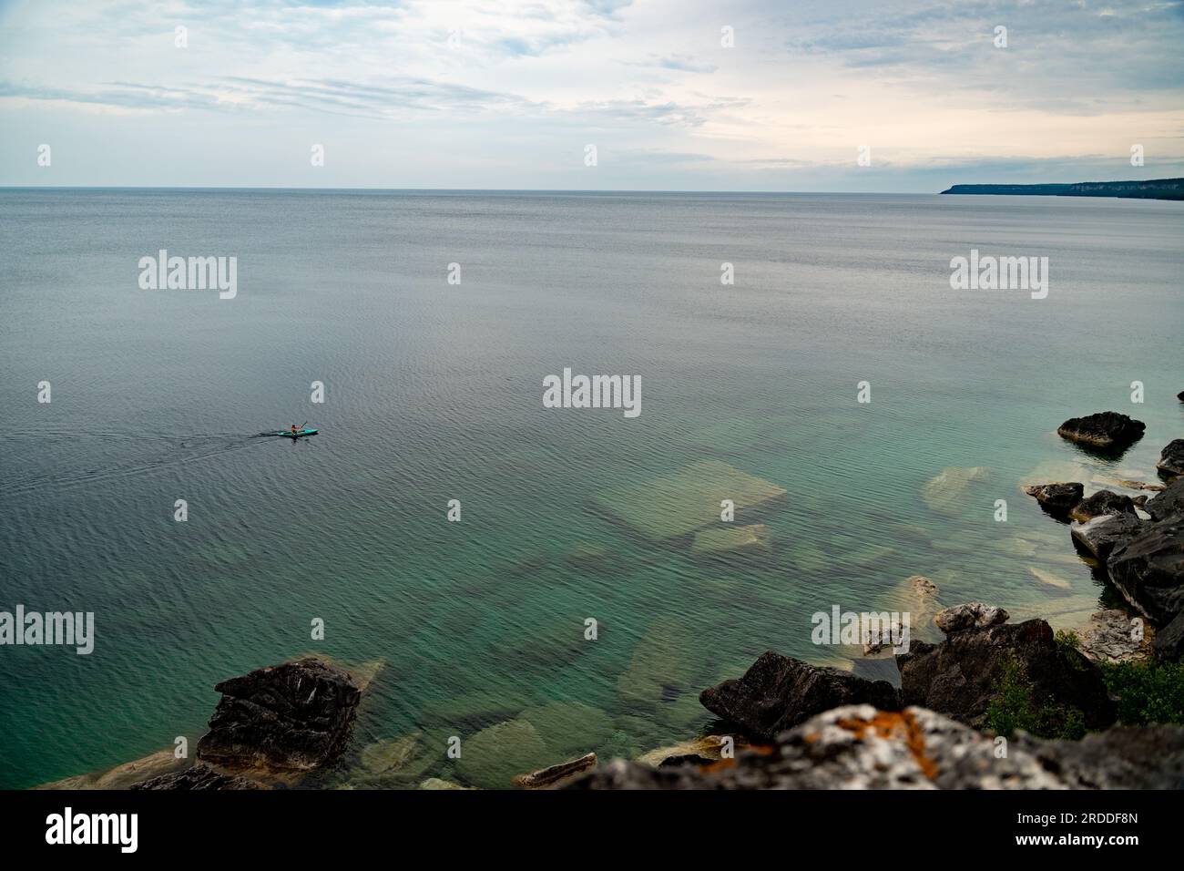 Kayaking on one of the great 5 lakes Stock Photo - Alamy