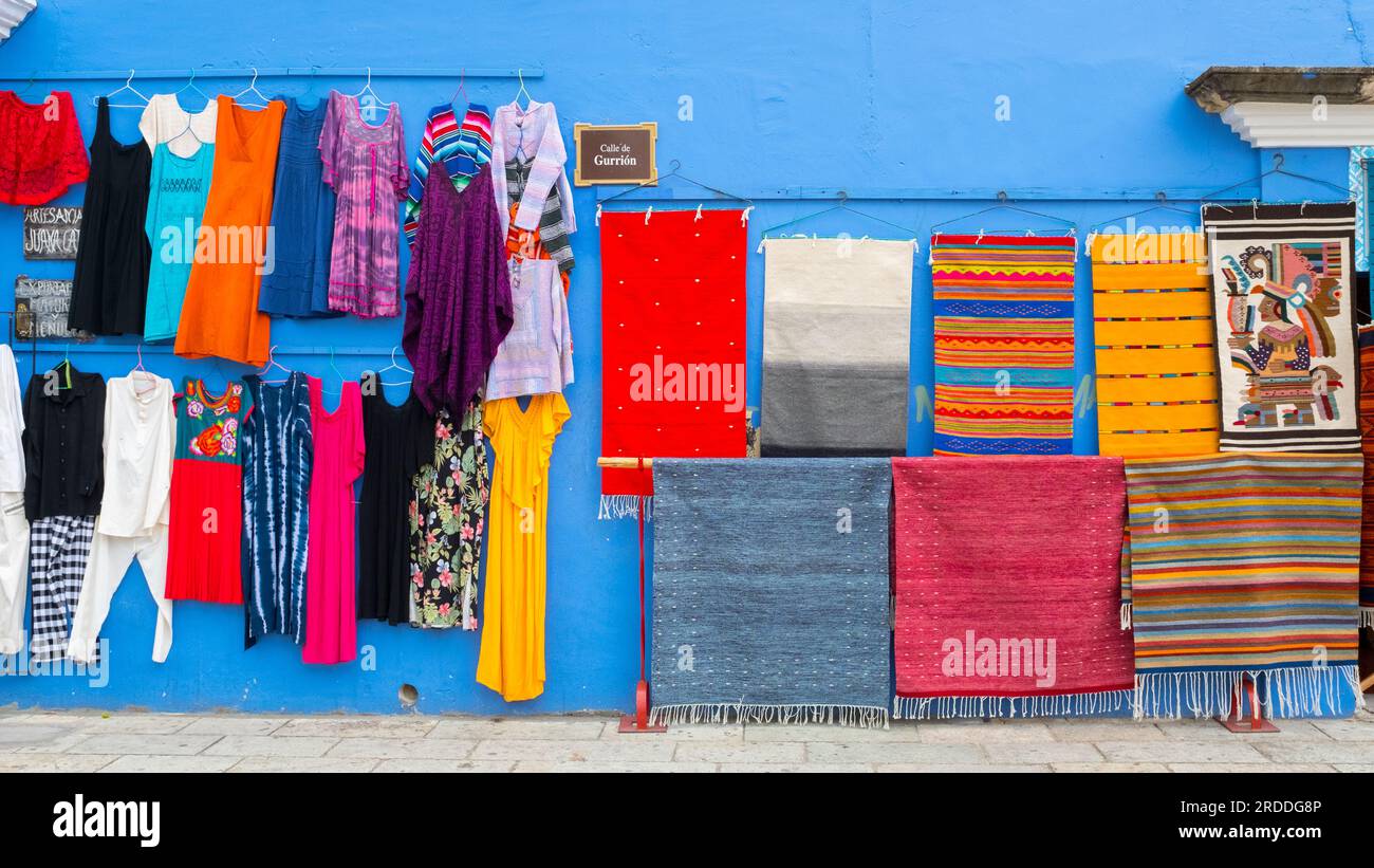 Storefront in the historical downtown of Oaxaca Mexico Stock Photo - Alamy