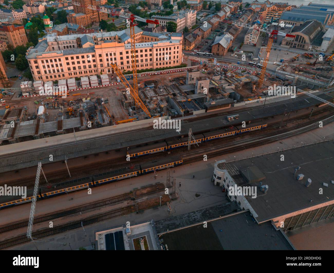 Building Rail Baltica project in the cenetr of Riga Stock Photo - Alamy