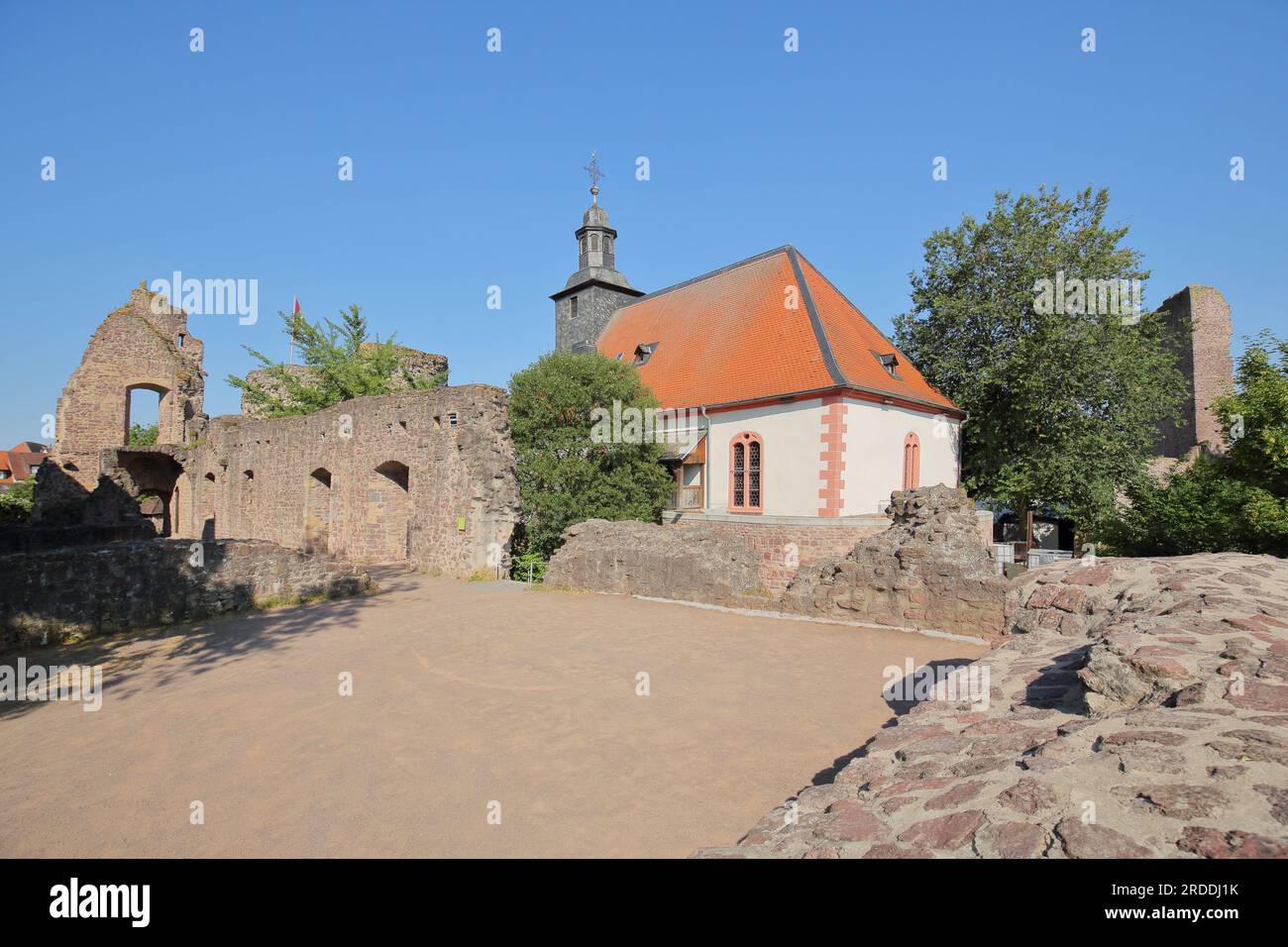 Romanesque palace of Hayn Castle and castle church, Dreieichenhain ...