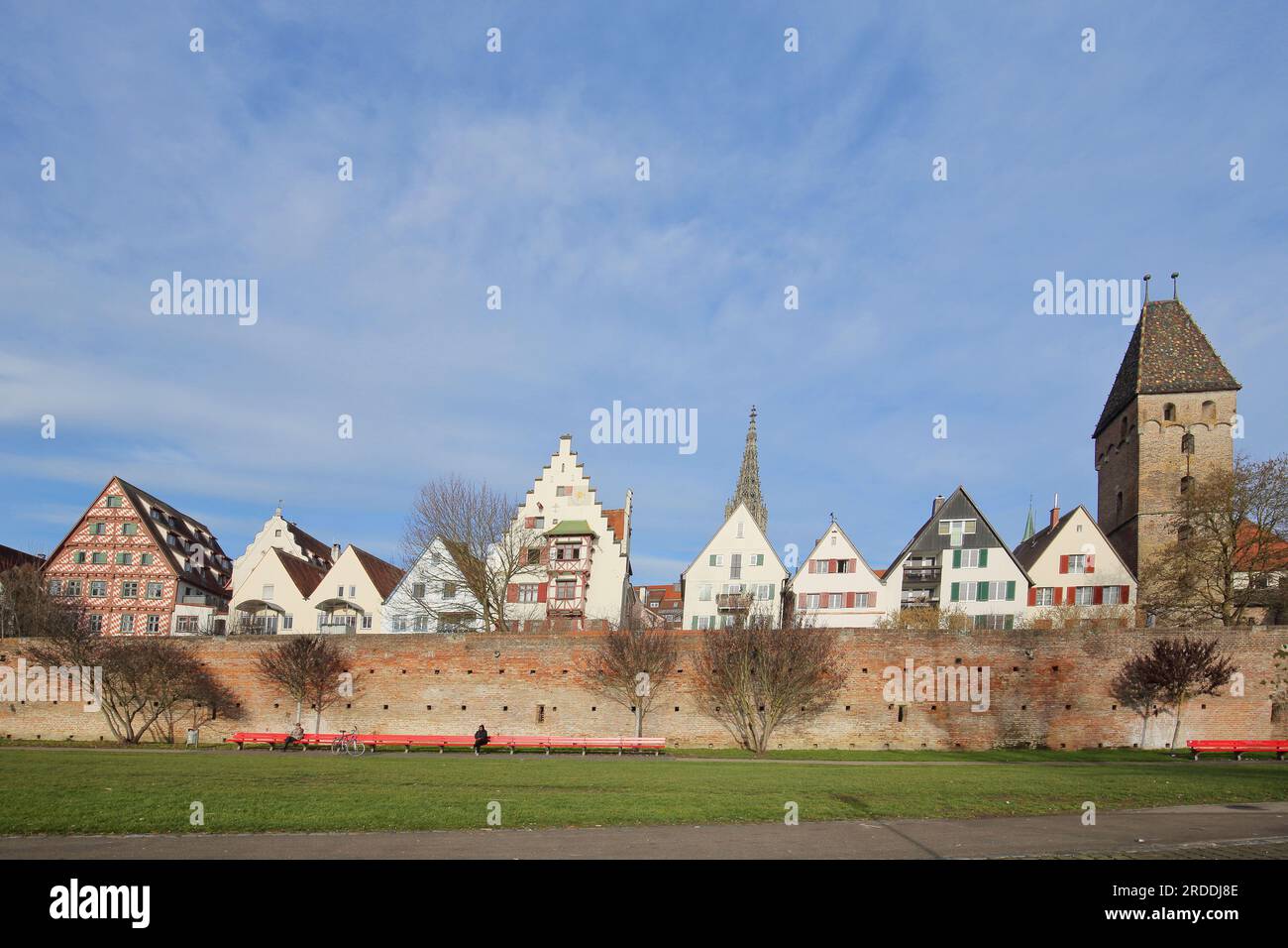 View of the fishing district with city wall and butcher's tower, Ulm ...