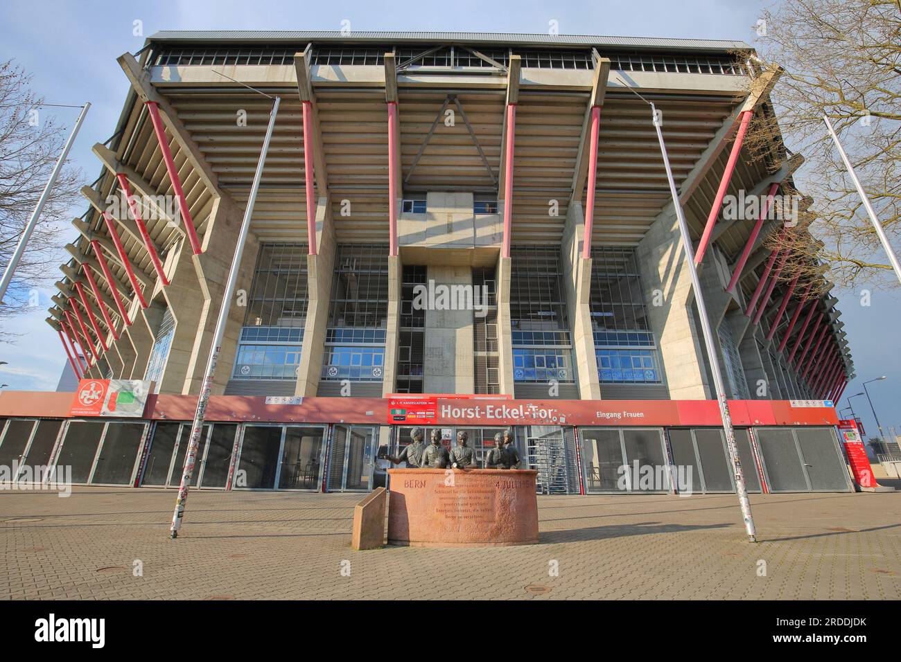 Fritz-Walter-Stadion with a memorial to the 1954 World Cup - Miracle of ...