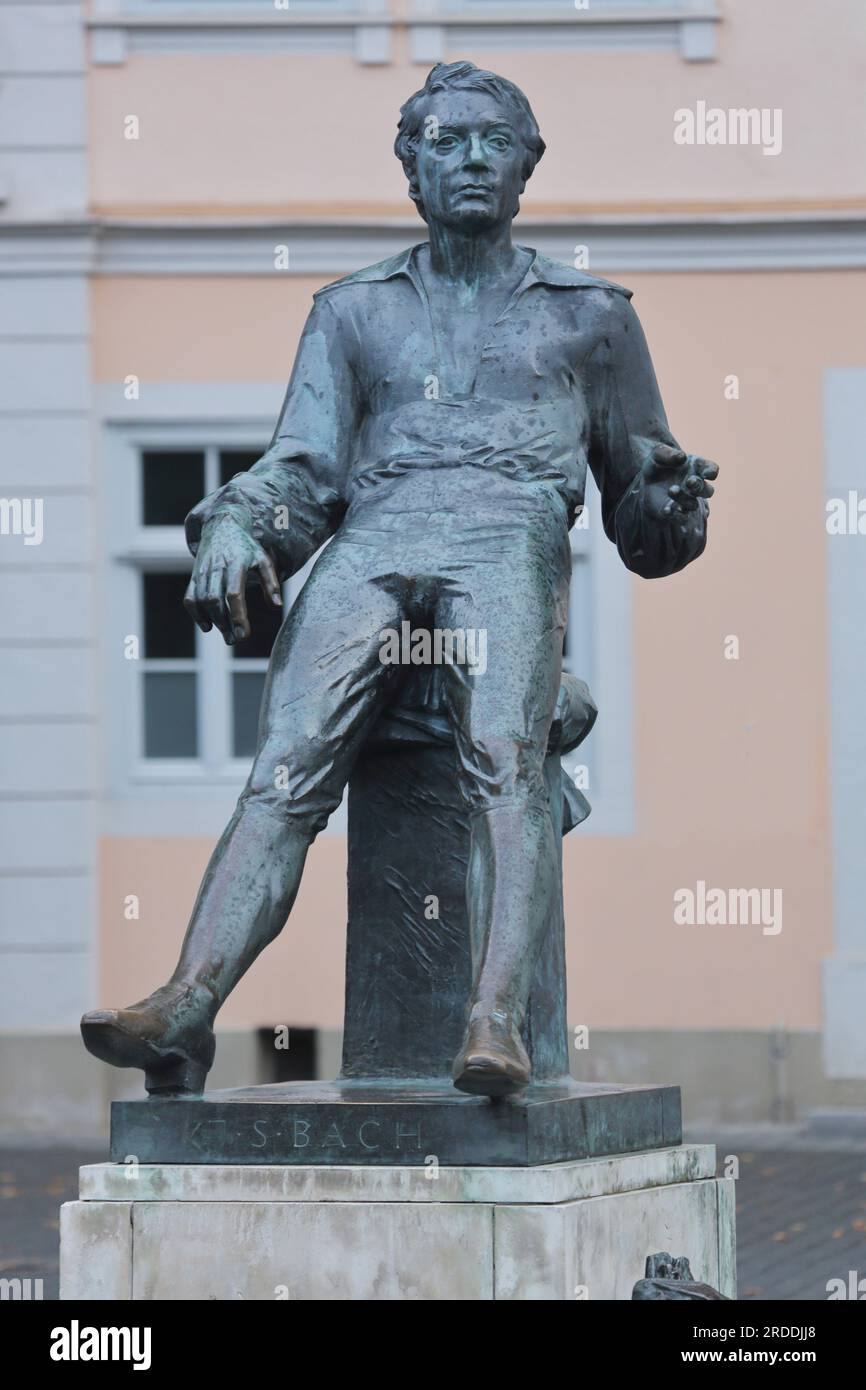 Johann Sebastian Bach Monument, Market Square, Arnstadt, Thuringia ...