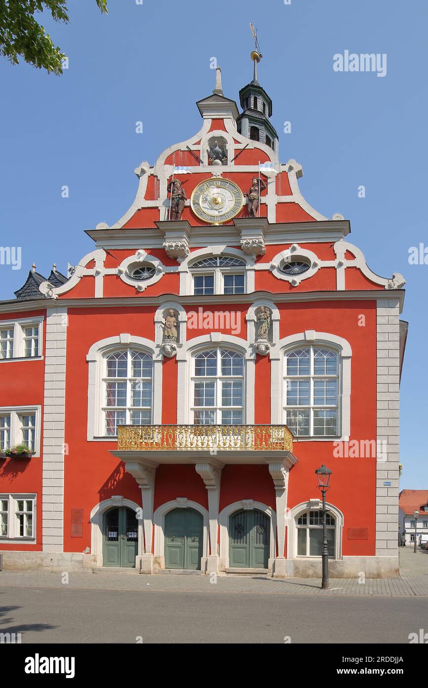 Historic Renaissance Town Hall, Markt, Marktplatz, Arnstadt, Thuringia ...