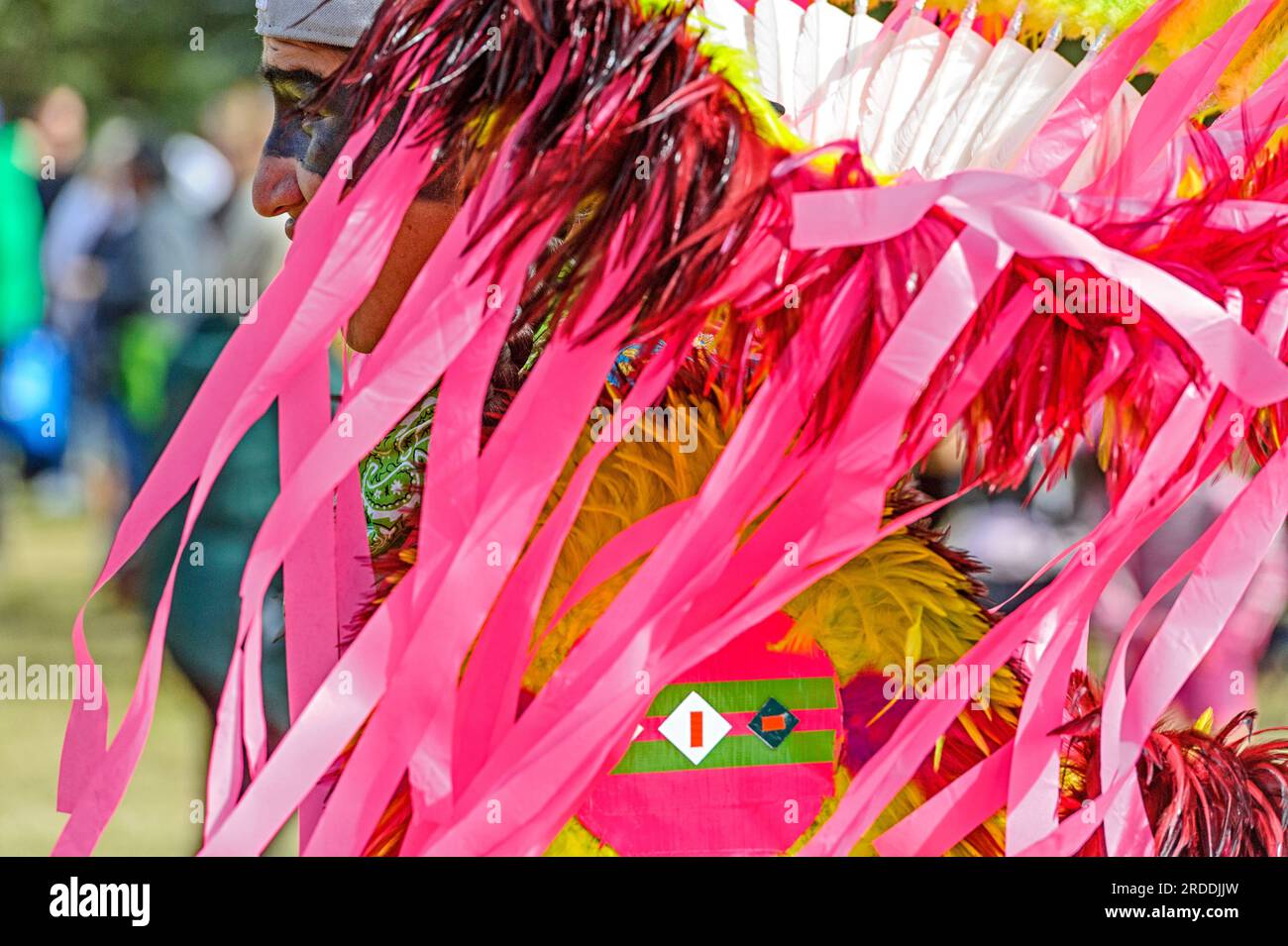 Native dancer at the Treaty 7 First Nations Powwow, held at Heritage ...