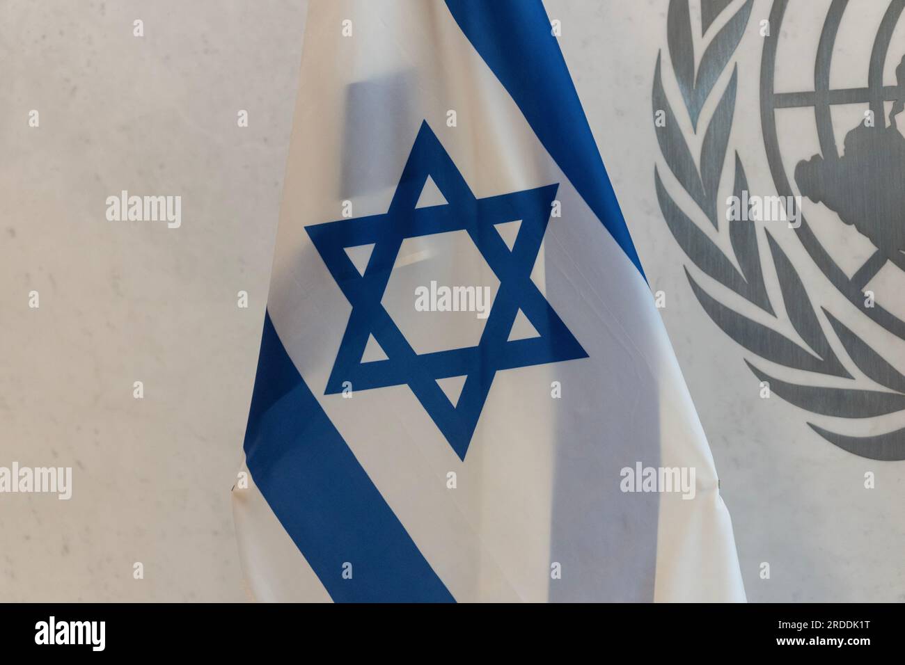 Israeli flag installed as President of Israel Isaac Herzog meets with ...