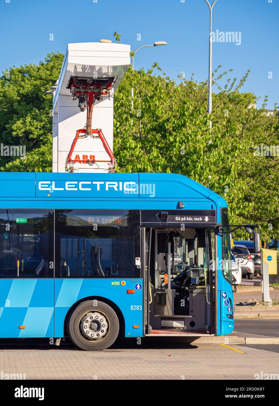 Gothenburg, Sweden - May 30, 2023: One of the Volvo electric buses is ...