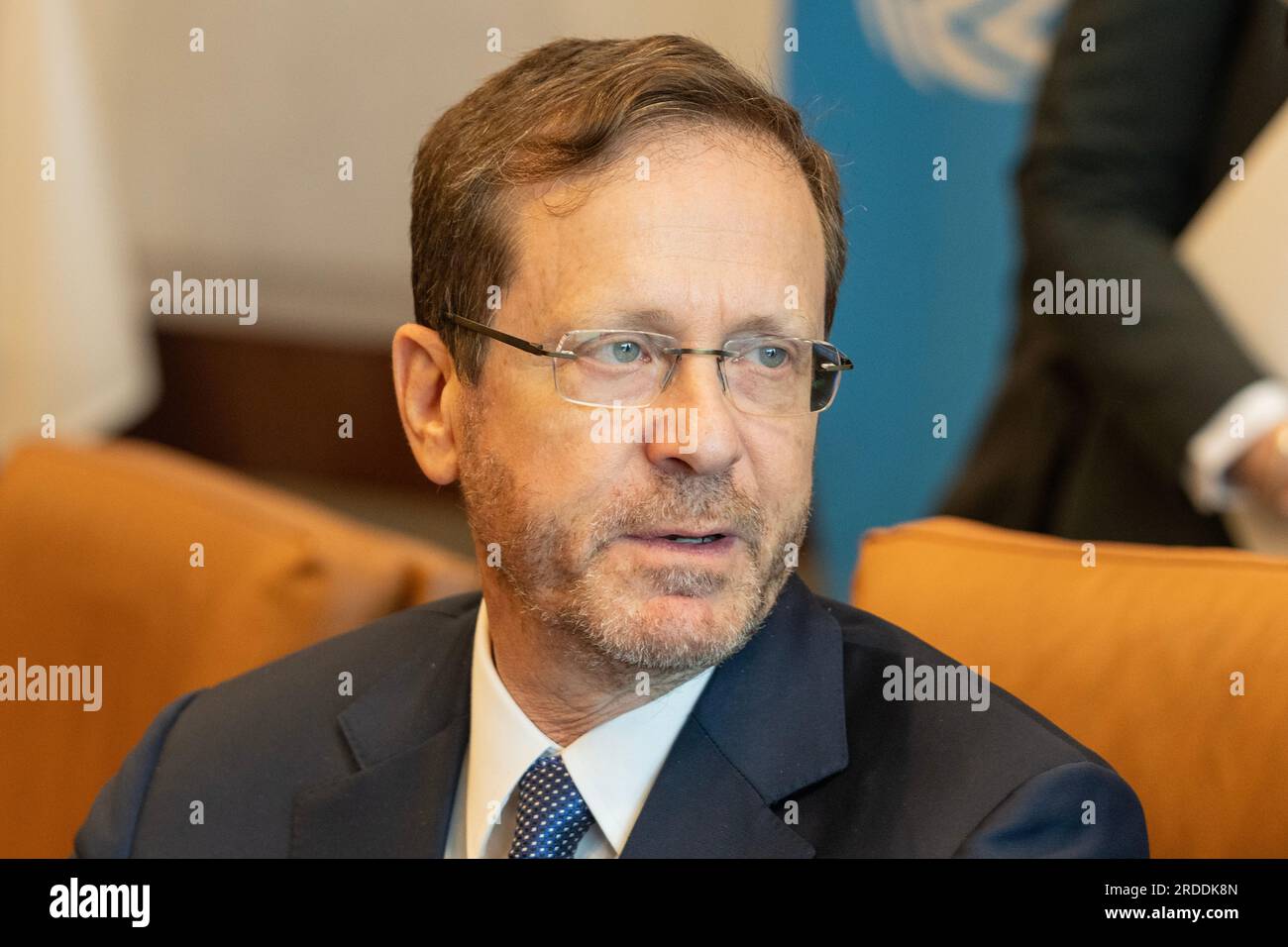 President of Israel Isaac Herzog meets with Secretary-General Antonio ...