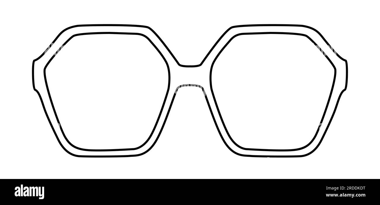 Oversized Octagon frame glasses fashion accessory illustration ...