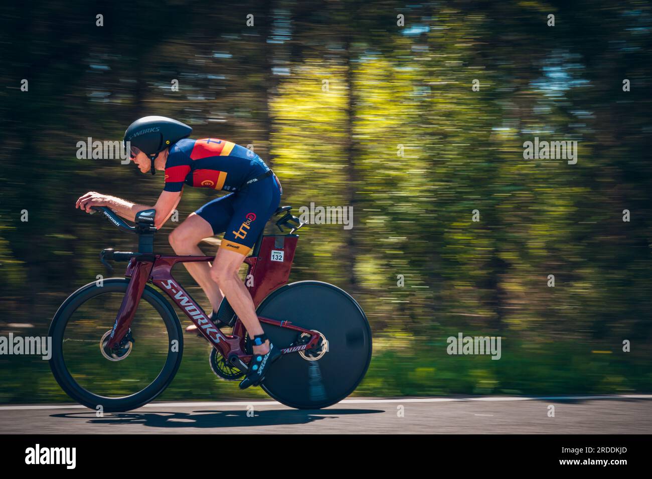 Francois Bodic participating in the Ironman of Vitoria-Gasteiz 2023 ...