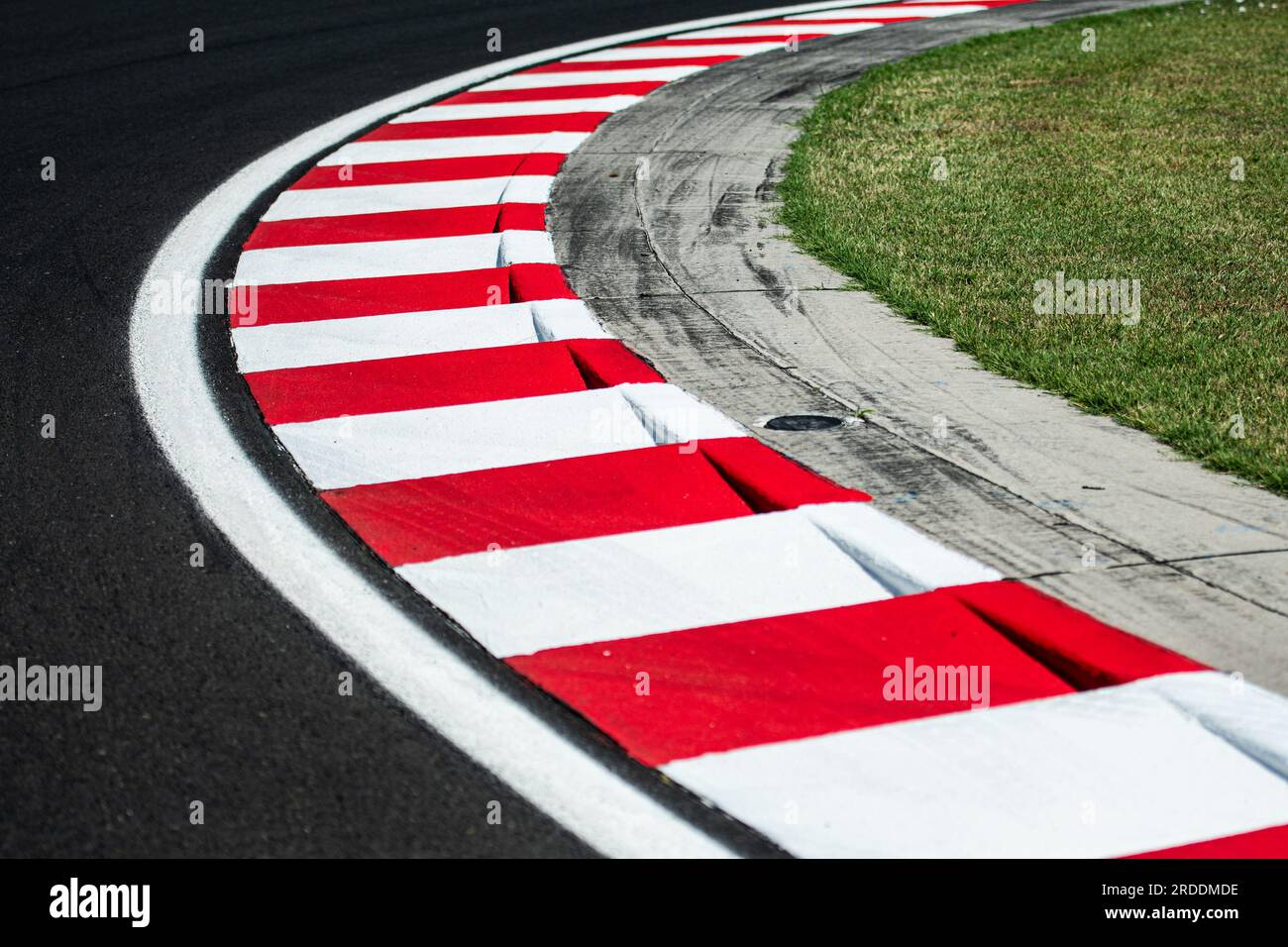 Budapest, Hungary - 20 JULY 2023, Curb detail at Turn 1 at the ...