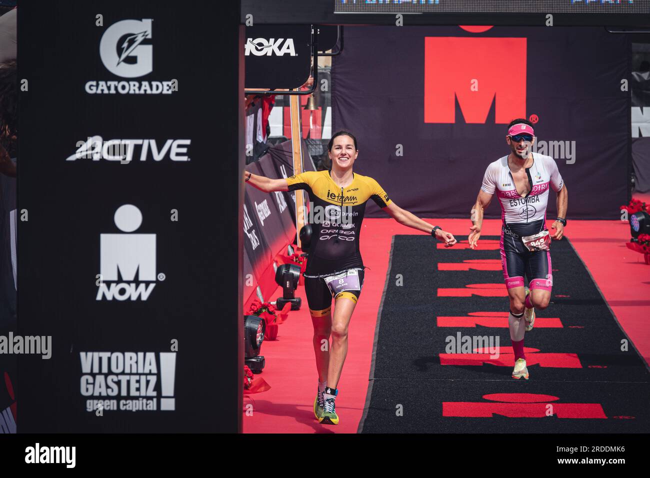 Helene Alberdi running in the Ironman of Vitoria-Gasteiz 2023 Stock ...