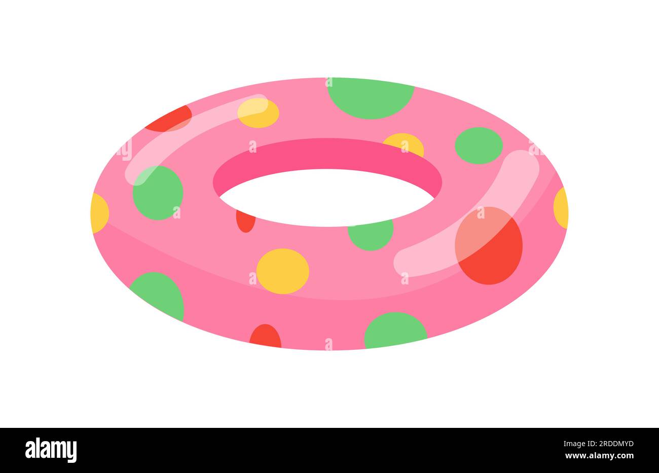 Rubber pink swimming round concept Stock Vector Image & Art - Alamy
