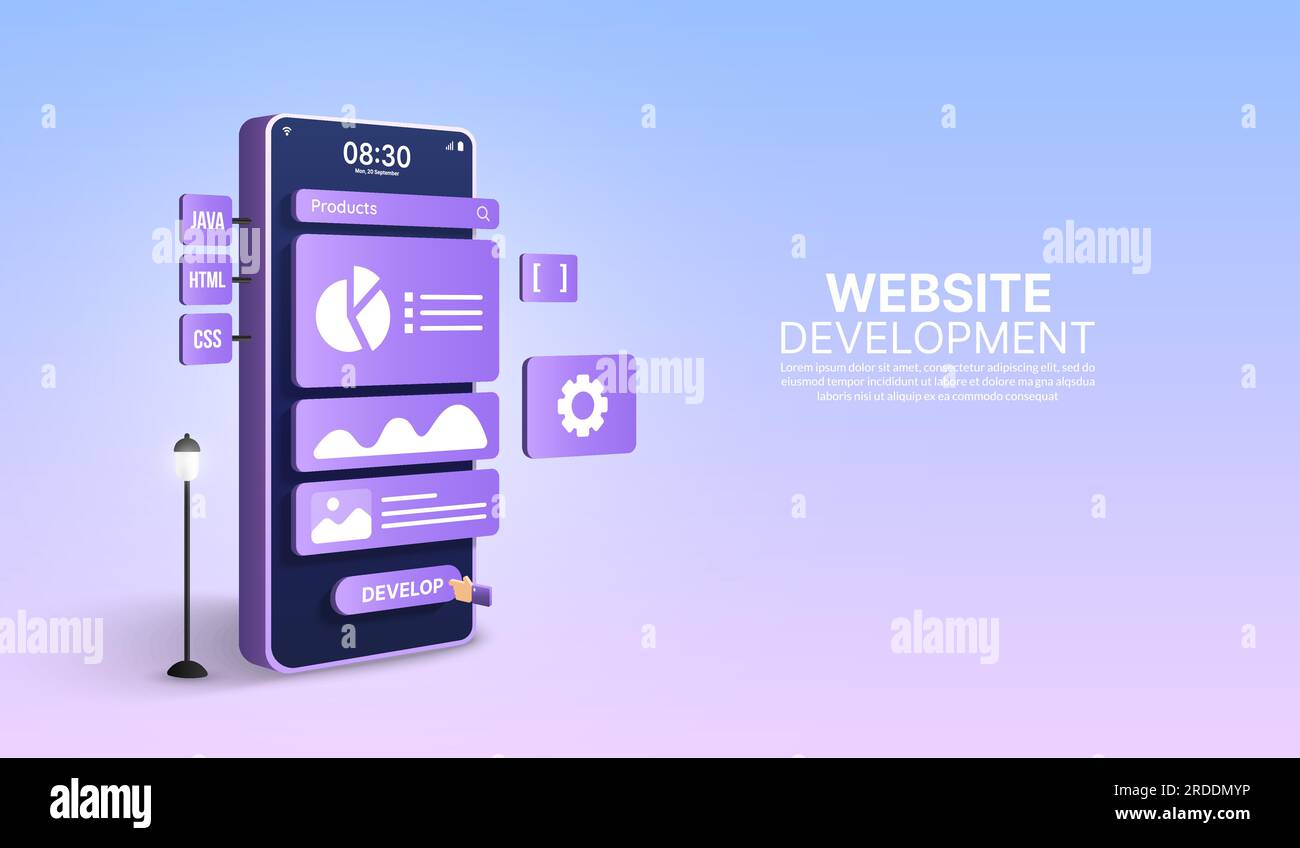 Build app code Stock Vector Images - Alamy