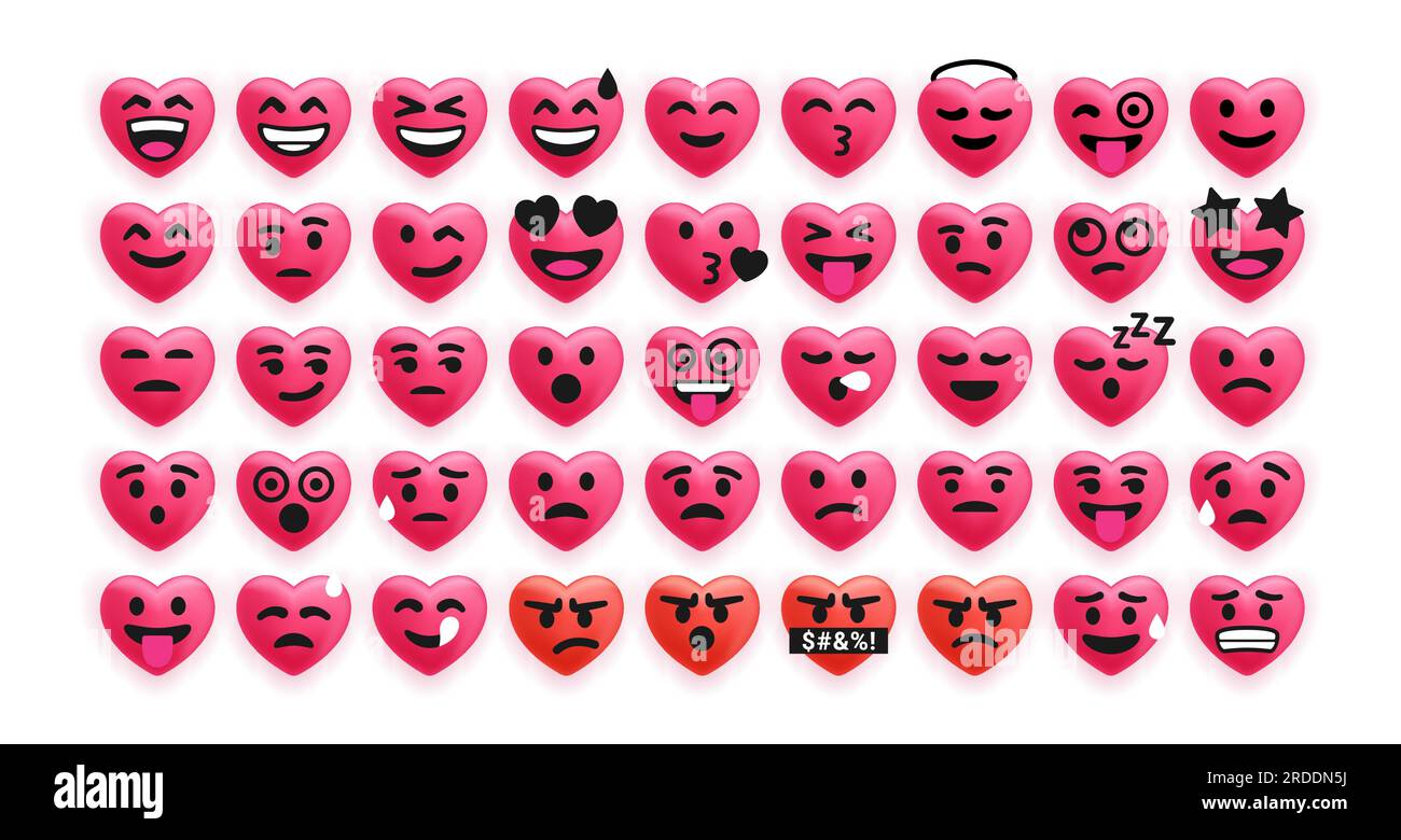 Emoticons heart Stock Vector Images - Alamy