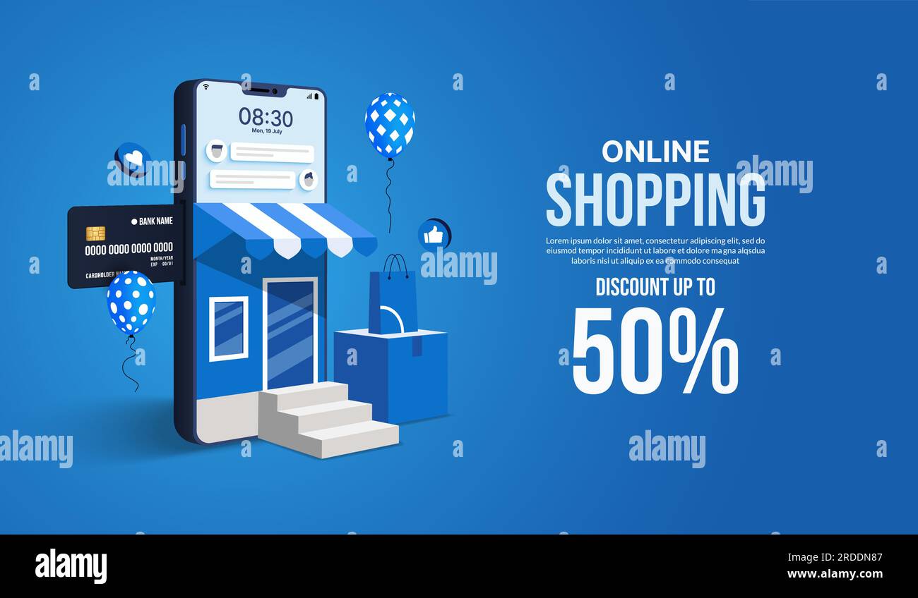 Online Shopping Banner For Website