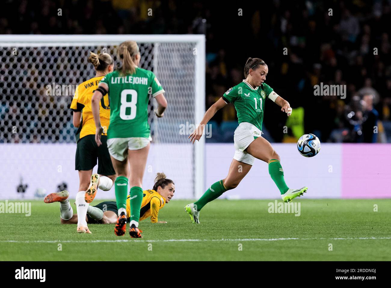 Sydney, Australia, 20 July, 2023. Katie McCabe of Ireland controls the ...