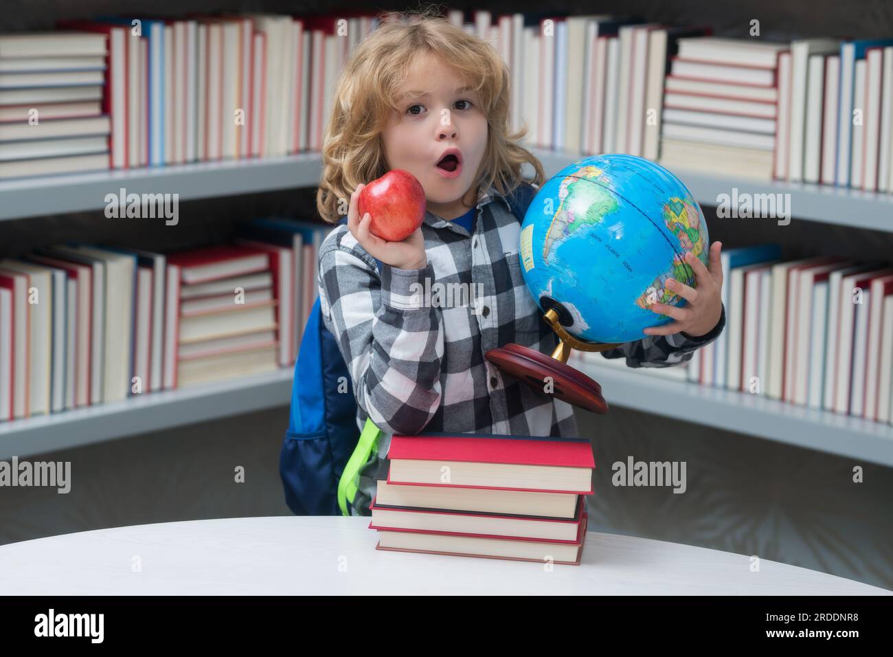 School child student learning in class, study english language at ...