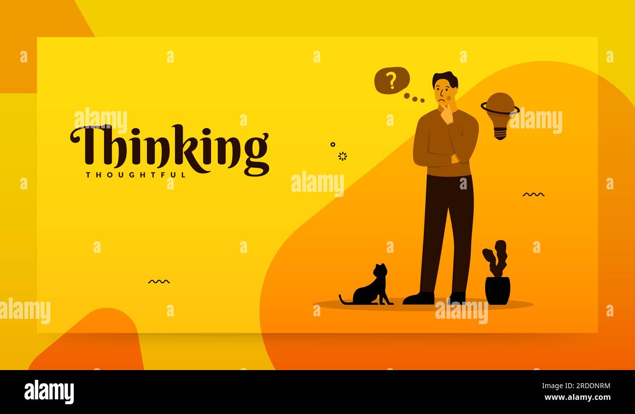 Thinking cat Stock Vector Images - Alamy