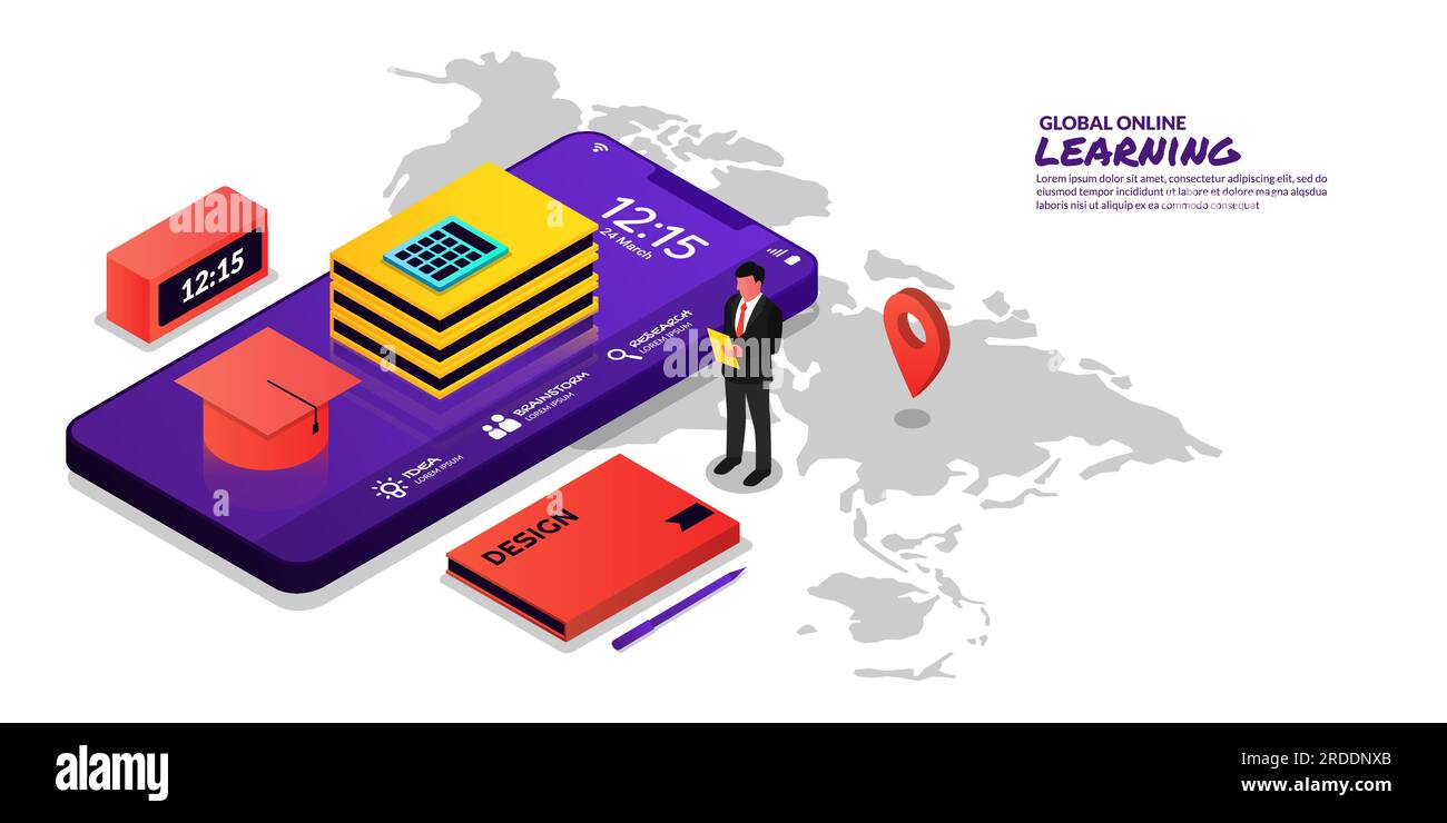 From book to smartphone Stock Vector Images - Alamy