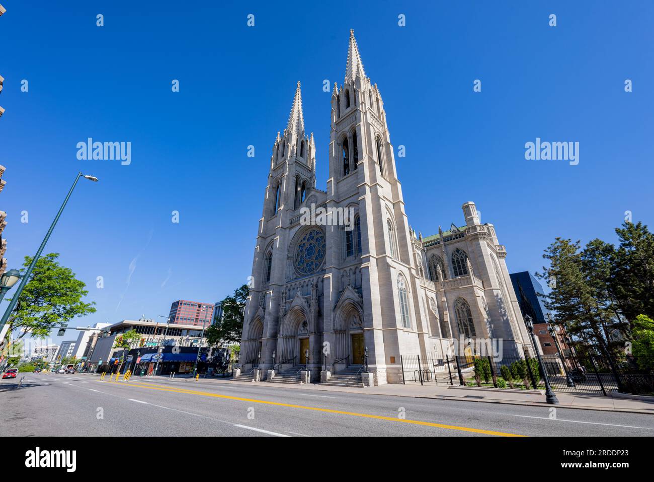 Colorado, MAY 28, 2023 - Sunny exterior view of The Cathedral Basilica ...