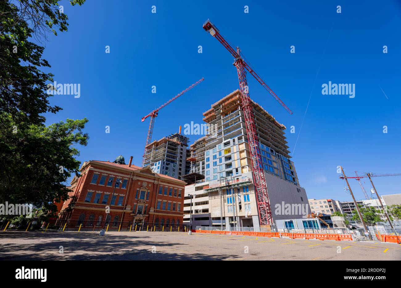 Colorado, MAY 28, 2023 - Sunny exterior view of The construction site ...