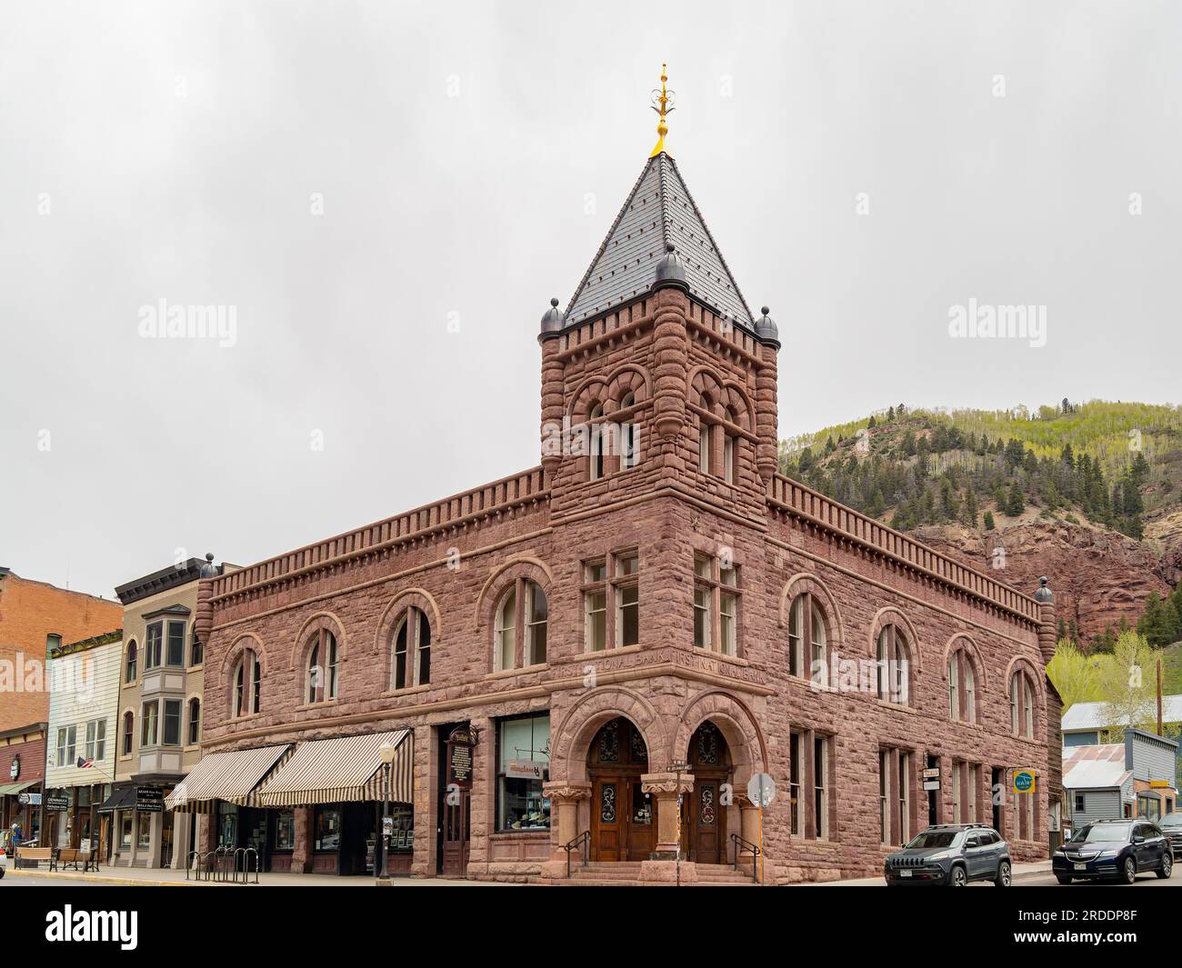 Colorado, JUN 7, 2023 - Cloudy view of the Telluride town Stock Photo ...