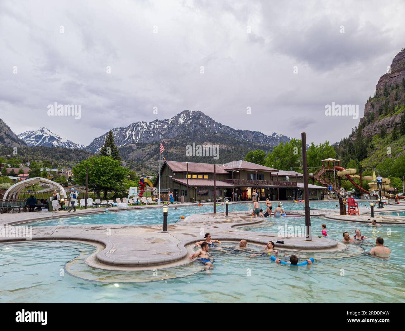 Colorado, JUN 5, 2023 - Daytime view of Ouray Hot Springs Pool and ...