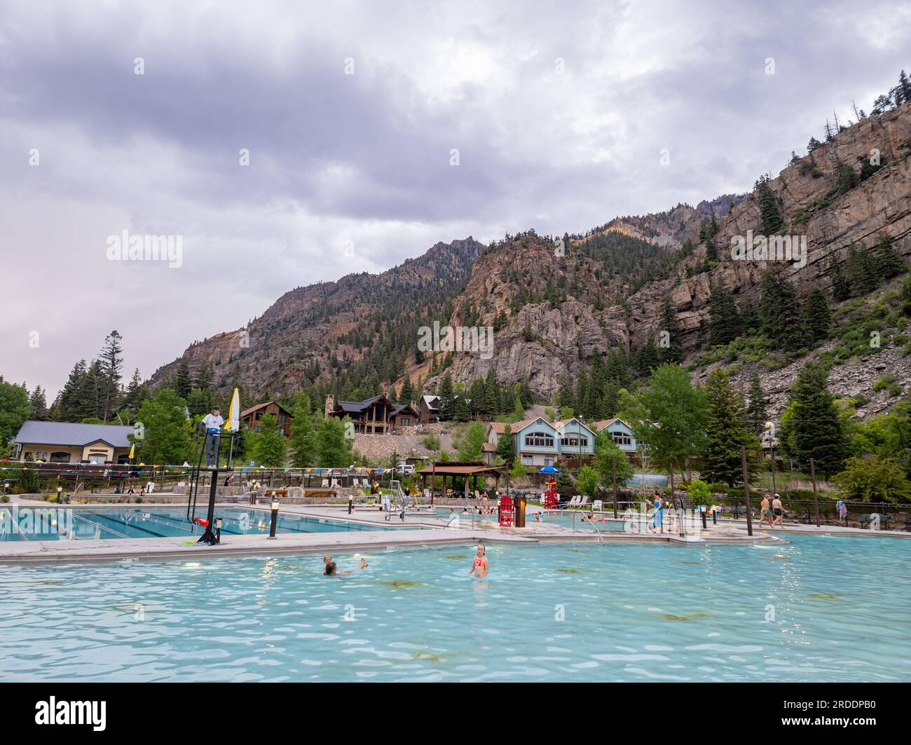 Colorado, JUN 5, 2023 - Daytime view of Ouray Hot Springs Pool and ...