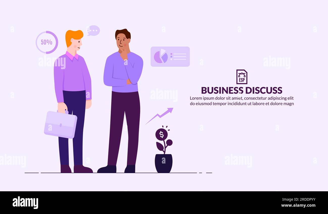 Exchange of ideas Stock Vector Images - Alamy