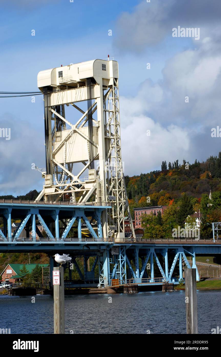 Portage Lake is serviced by the Portage Lake Lift Bridge which connects ...