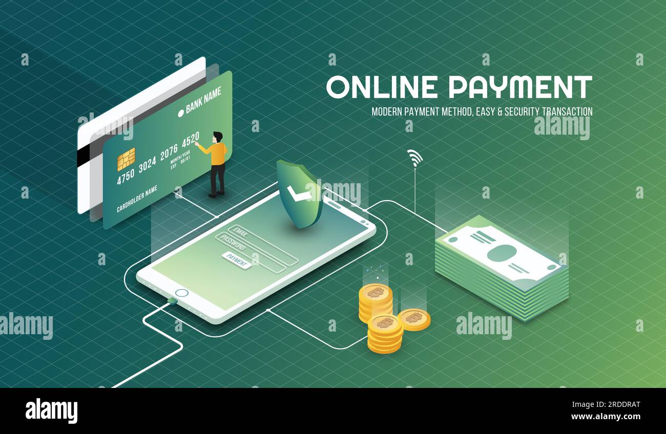 Safe secure online transaction payment Stock Vector Images - Alamy