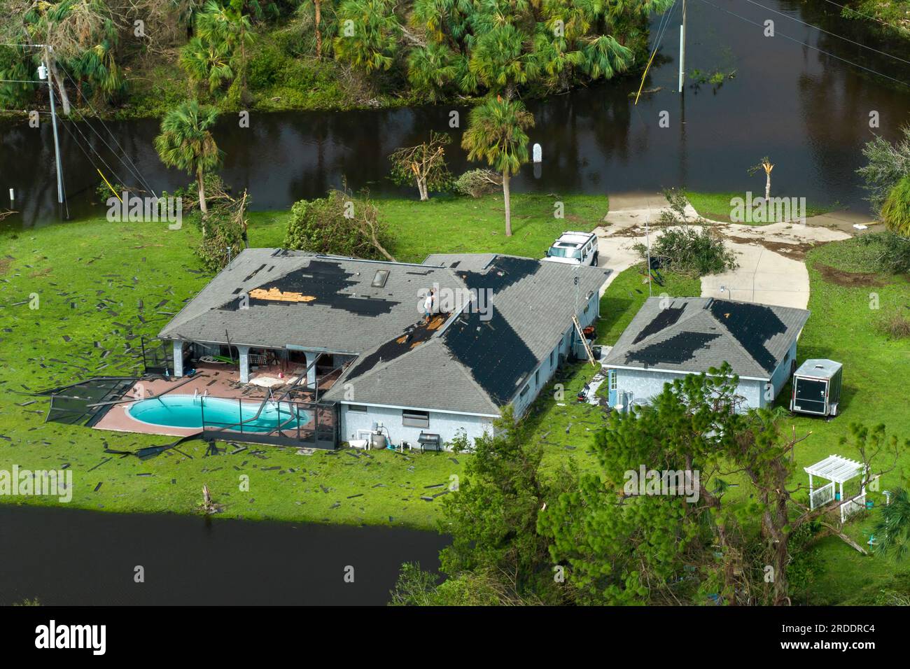 Swimming pool roof collapse hi-res stock photography and images - Alamy