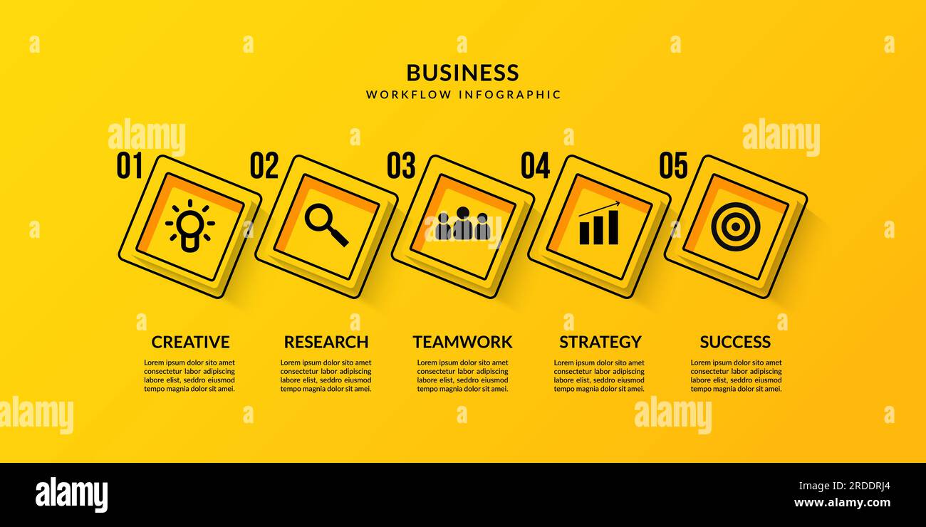 Workflow infographic with multiple options, Outline businesss data ...