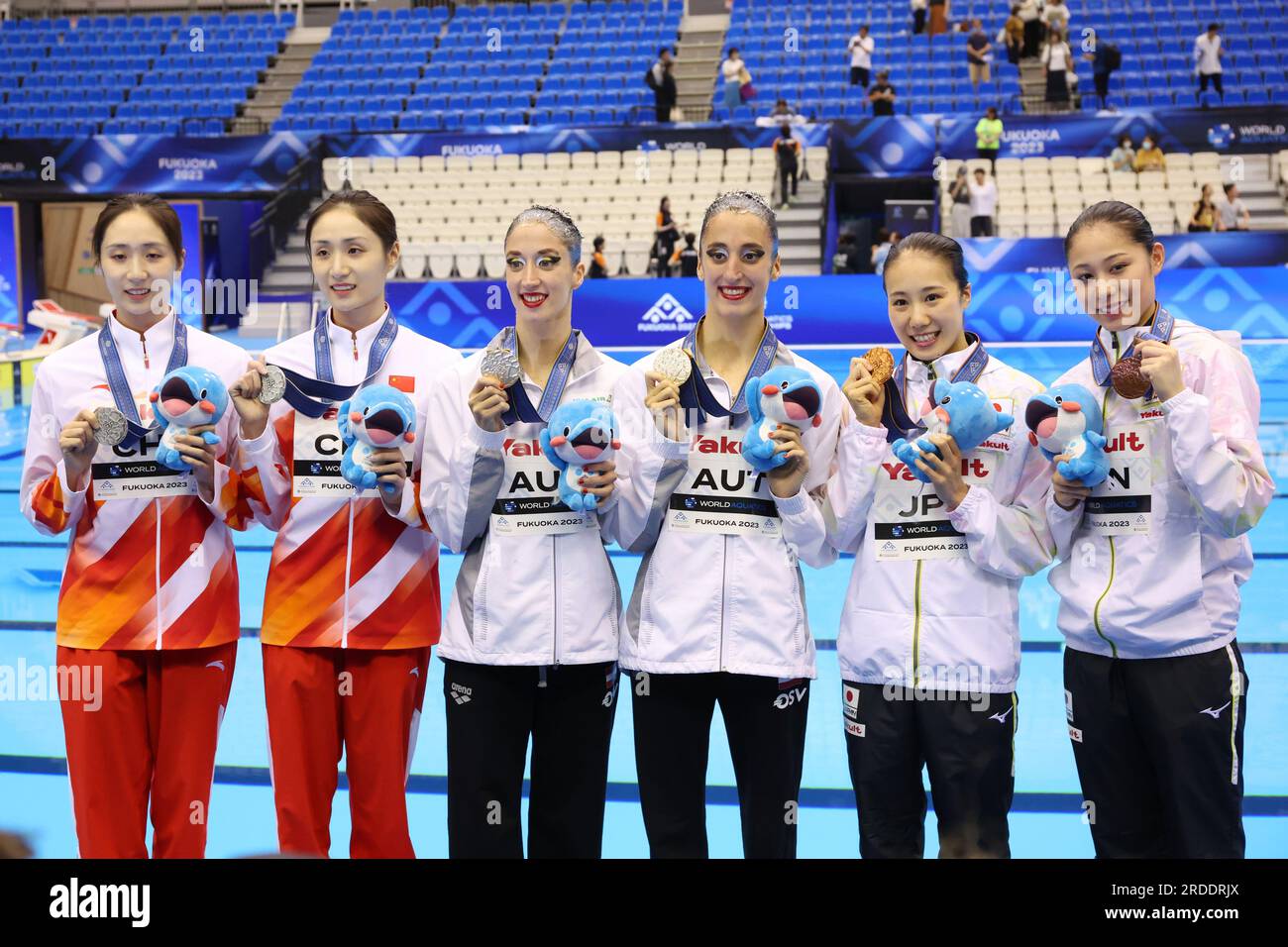 Fukuoka, Japan. 20th July, 2023. (L to R) Liuyi WANG & Qianyi WANG (CHN ...