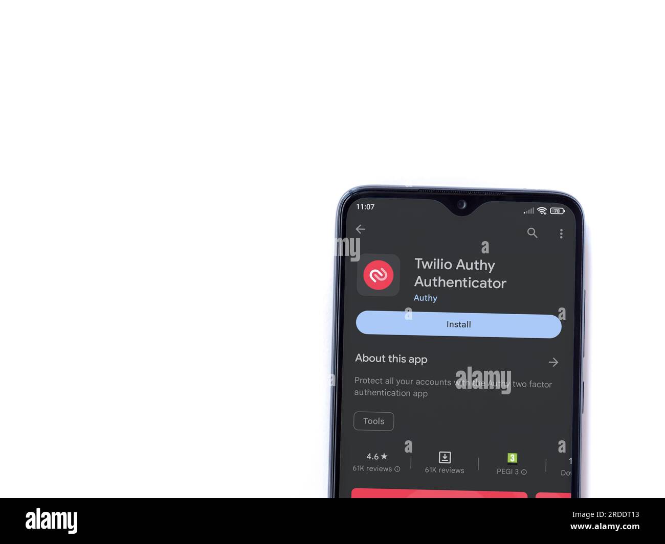 Lod, Israel - July 16,2023: Twilio Authy Authenticator app play store ...