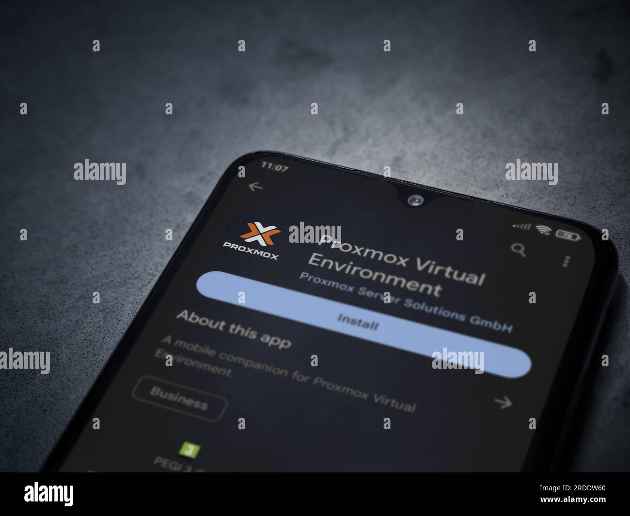 Lod, Israel - July 16,2023: Proxmox Virtual Environment app play store ...