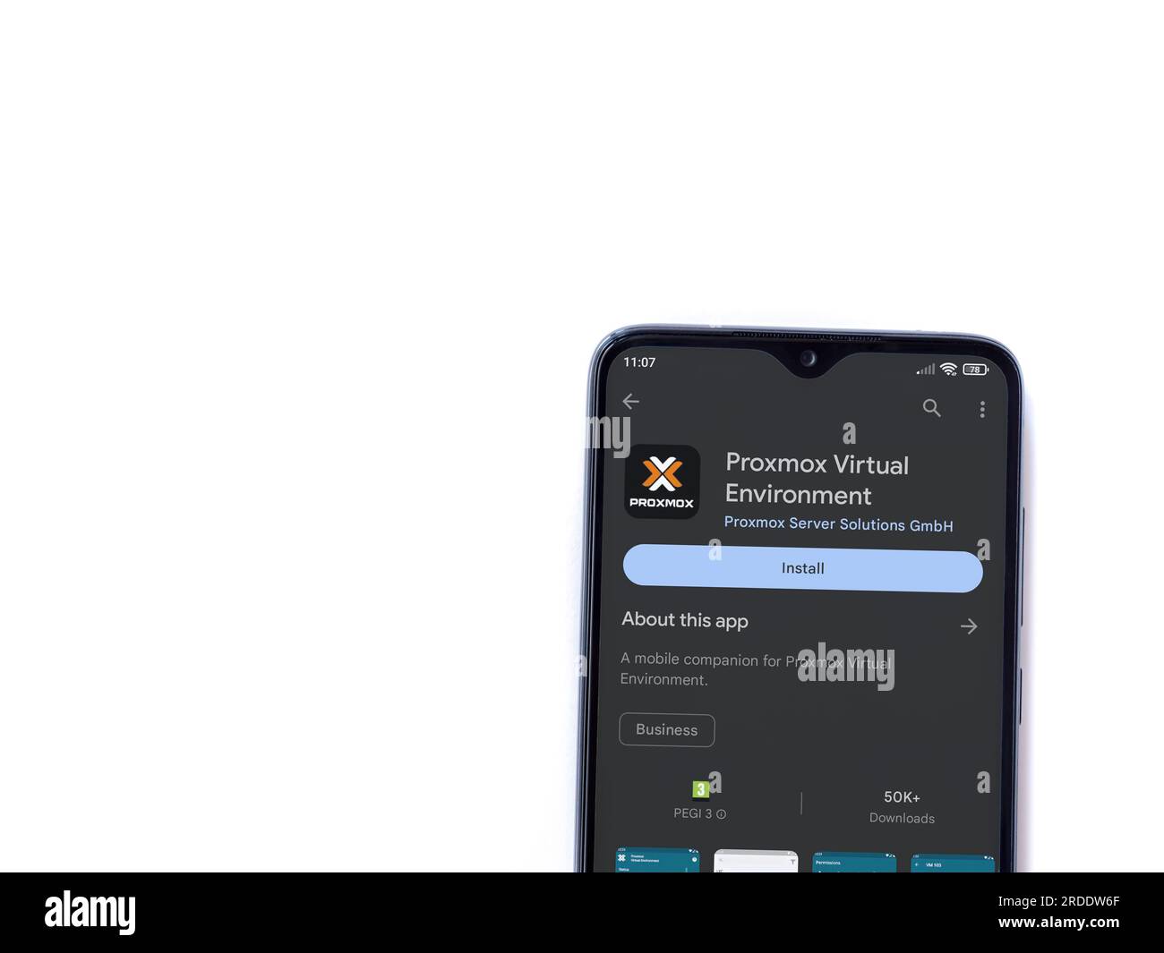 Lod, Israel - July 16,2023: Proxmox Virtual Environment app play store ...