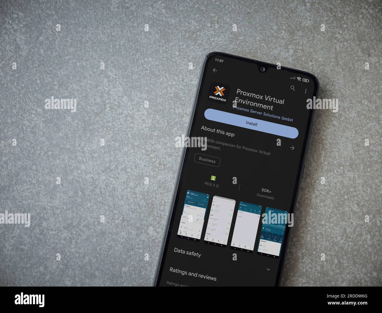 Lod, Israel - July 16,2023: Proxmox Virtual Environment app play store ...