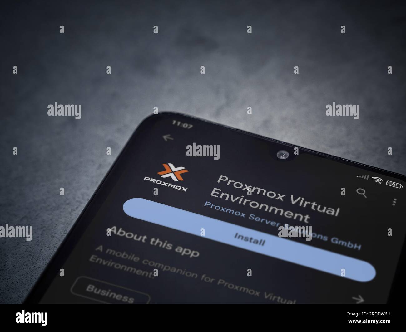 Lod, Israel - July 16,2023: Proxmox Virtual Environment app play store ...