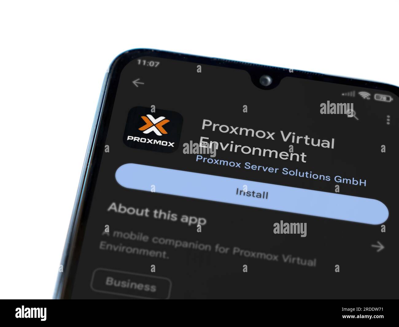 Lod, Israel - July 16,2023: Proxmox Virtual Environment app play store ...