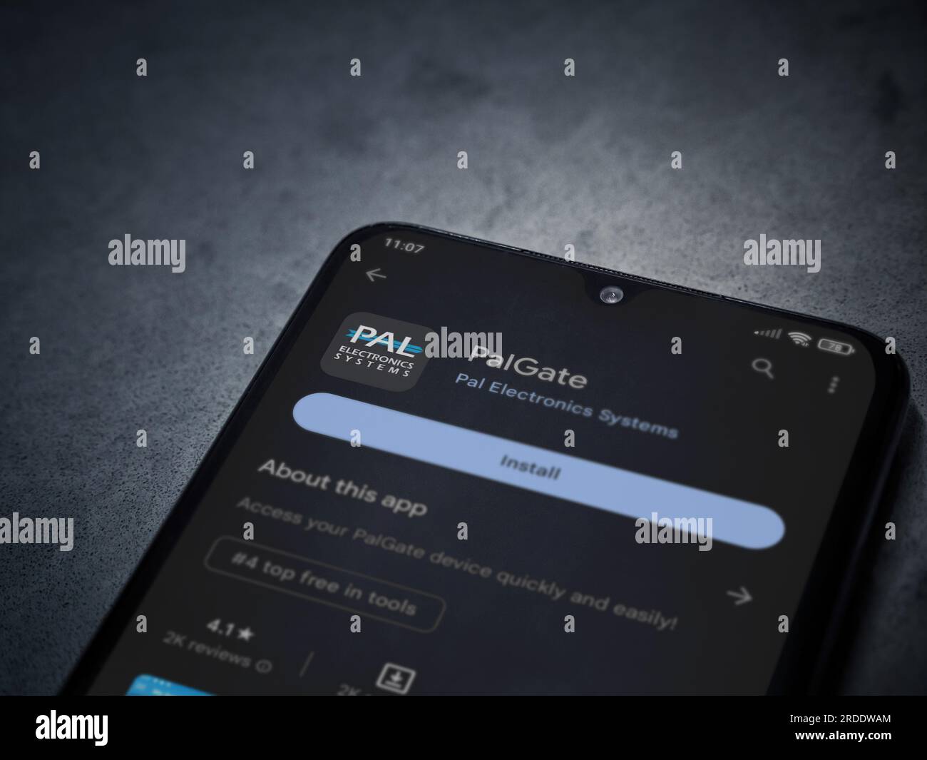 Lod, Israel - July 16,2023: PalGate app play store page on smartphone ...